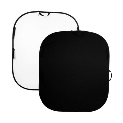 Promaster Solid Pop-Up Background 6'x7' - Black / White 2 - sided